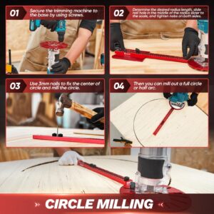 Saker Upgraded Router Milling Groove Bracket|Router Woodworking Tools|Cabinet Hardware Jig|Universal Router Circle Cutting Jig