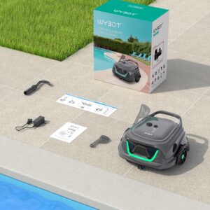 WYBOT Robotic Pool Cleaner with 2.5H Fast Charging, Cycle Cleaning, Ideal for Flat-Bottomed Pools