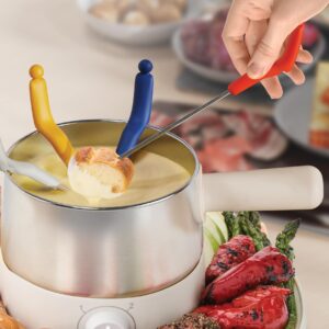 Sharper Image® Fondue Set – Electric Fondue Pot, Adjustable Heat, BPA-Free Stainless Steel, Cheese & Chocolate Fountain, Housewarming & Wedding Gift, Home Essentials Kitchen Gadgets, Mini Appliances