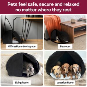 The Original Patented Cozy Pet Bed: Calming Dog Bed & Cat Bed Den for Indoor Cats | Portable Pet Cave Bed & Tent for Small Dogs | Ideal Dog and Cat Tent Bed for Anxiety Relief and Comfort