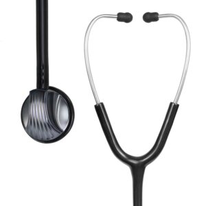 scian stethoscope - single head cardiology stethoscopes for nurses, doctors and nursing school students, ideal for blood pressure monitoring home diagnostics medical supplies, black