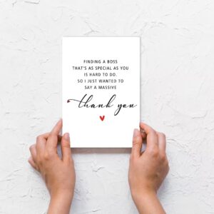 Unique Thank You Boss Day Cards for Boss Manager, National Bosses Day Gifts for Leader, Thank You Gifts Card for Men Women,Boss Appreciation Card for Boss