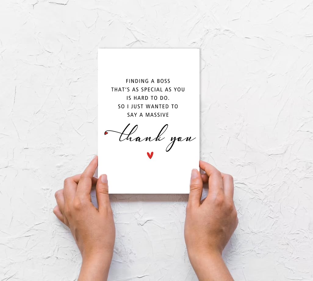 Unique Thank You Boss Day Cards for Boss Manager, National Bosses Day Gifts for Leader, Thank You Gifts Card for Men Women,Boss Appreciation Card for Boss