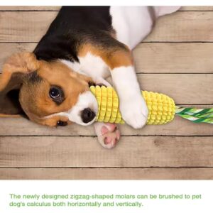 Generic Buddy Dog Chew Toy, Interactive Dog Toys for Agressive Chewers, Chew Toy Cleaning Grinding Teeth, Puppy Durable Squeaky Dog Corn Toy, Yellow