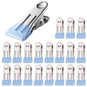 clothes pins for hanging clothes, 20 pack heavy duty stainless steel clothespins for laundry clothes line, multipurpose metal clothing pins clips for clothes, socks, towel, snack, photo (20 packs)