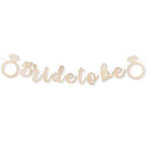 bride to be banner, no diy glitter gold bridal shower decorations pre-strung bride to be banner bunting garland hanging backdrop for wedding engagement bachelorette party decor