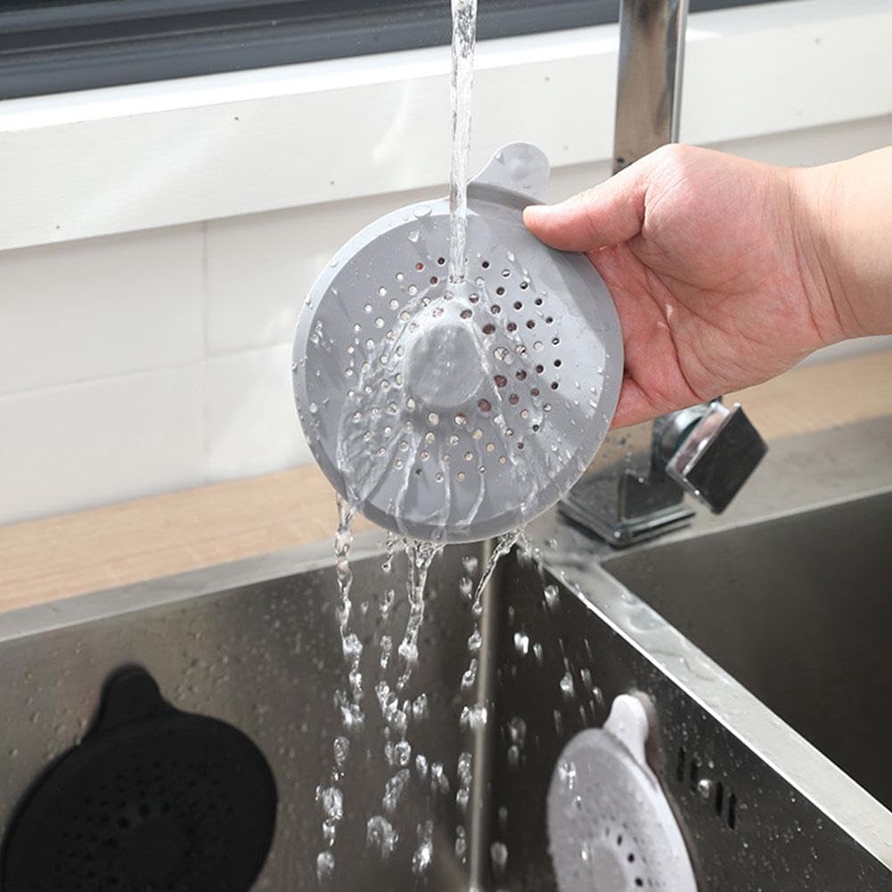 Drain Hair Catcher,Silicone Drain Protector,Bathroom Kitchen Sink Drain Strainer,Hair Catcher Shower Drain Covers Protector,Silicone Hair Strainer for Bathtub, Bathroom,Easy to Install and Clean