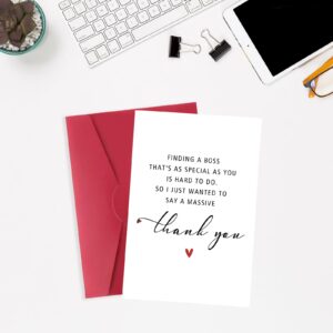 Unique Thank You Boss Day Cards for Boss Manager, National Bosses Day Gifts for Leader, Thank You Gifts Card for Men Women,Boss Appreciation Card for Boss