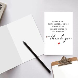 Unique Thank You Boss Day Cards for Boss Manager, National Bosses Day Gifts for Leader, Thank You Gifts Card for Men Women,Boss Appreciation Card for Boss