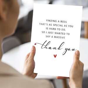 Unique Thank You Boss Day Cards for Boss Manager, National Bosses Day Gifts for Leader, Thank You Gifts Card for Men Women,Boss Appreciation Card for Boss