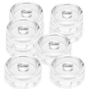 nexboraque 9 pack glass fermentation weight, easy grip fermenting weights canning weights and pickling glass weight for wide mouth mason jar, clear