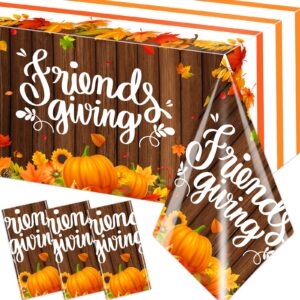 gupesxu friendsgiving party decorations - 3pcs friendsgiving tablecloth fall maple leaves pumpkin friendsgiving table cover for friendsgiving autumn fall party decorations thanksgiving party supplies