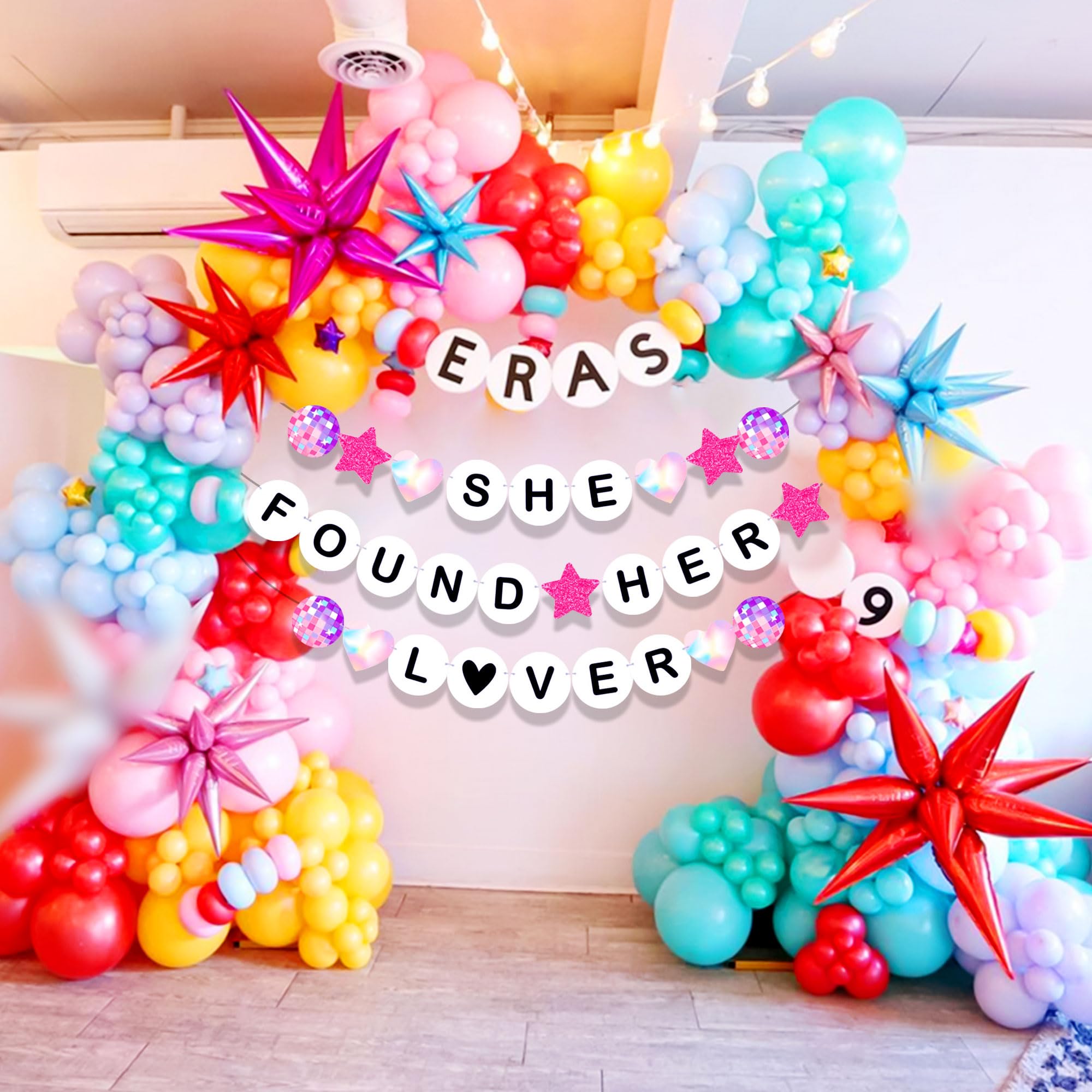 JeVenis She Found Her Lover Banner Bachelorette Party Decorations Rainbow Lover Bachelorette Party Decorations Bridal Shower Decorations