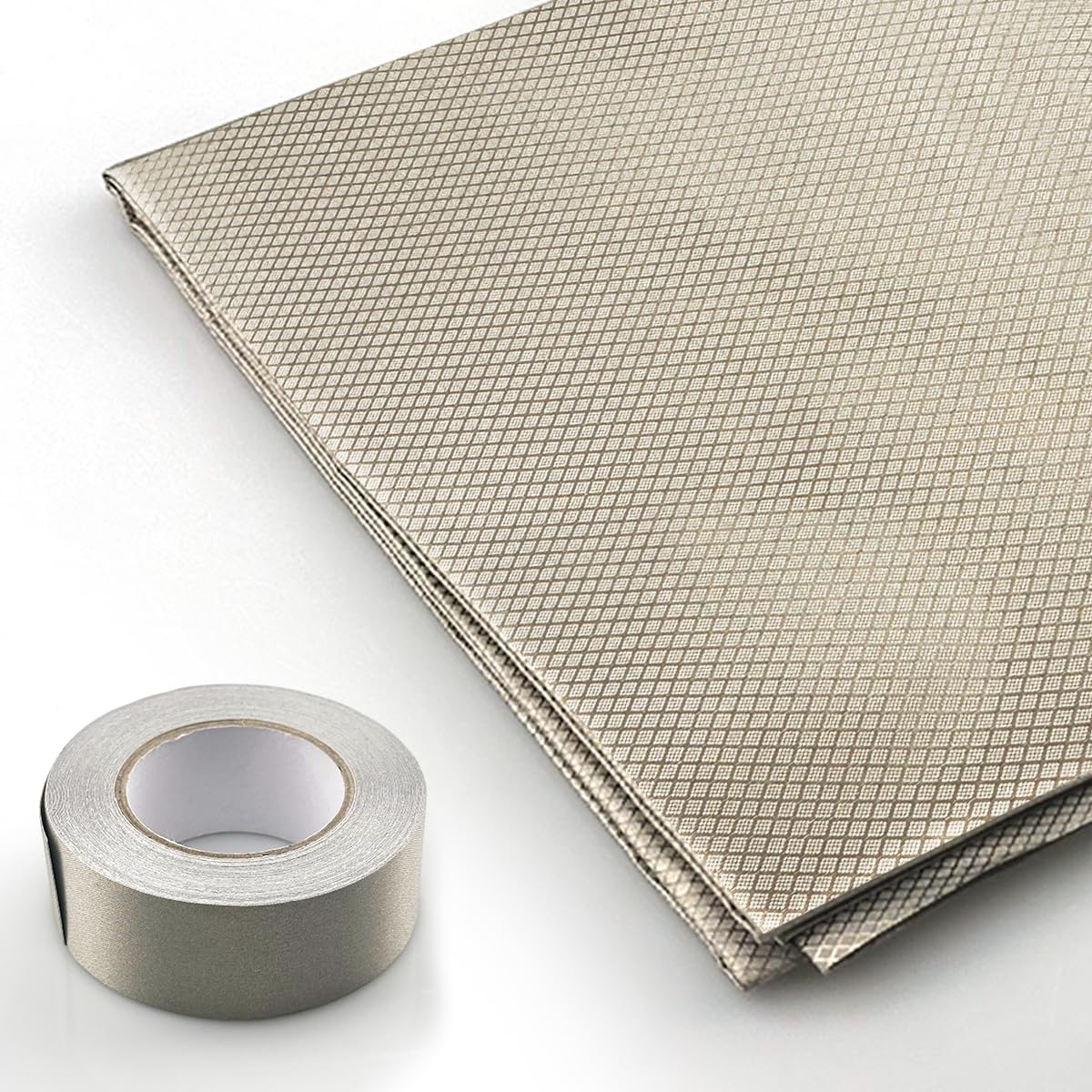 Faraday Fabric, Faraday Cloth,Faraday Fabric Kit 43.3in x 39.4in Fabric with 32.8ft of Faraday Tape Copper Nickel Faraday Fabric for DIY Faraday Cages,Faraday Boxes,for WiFi, GPS