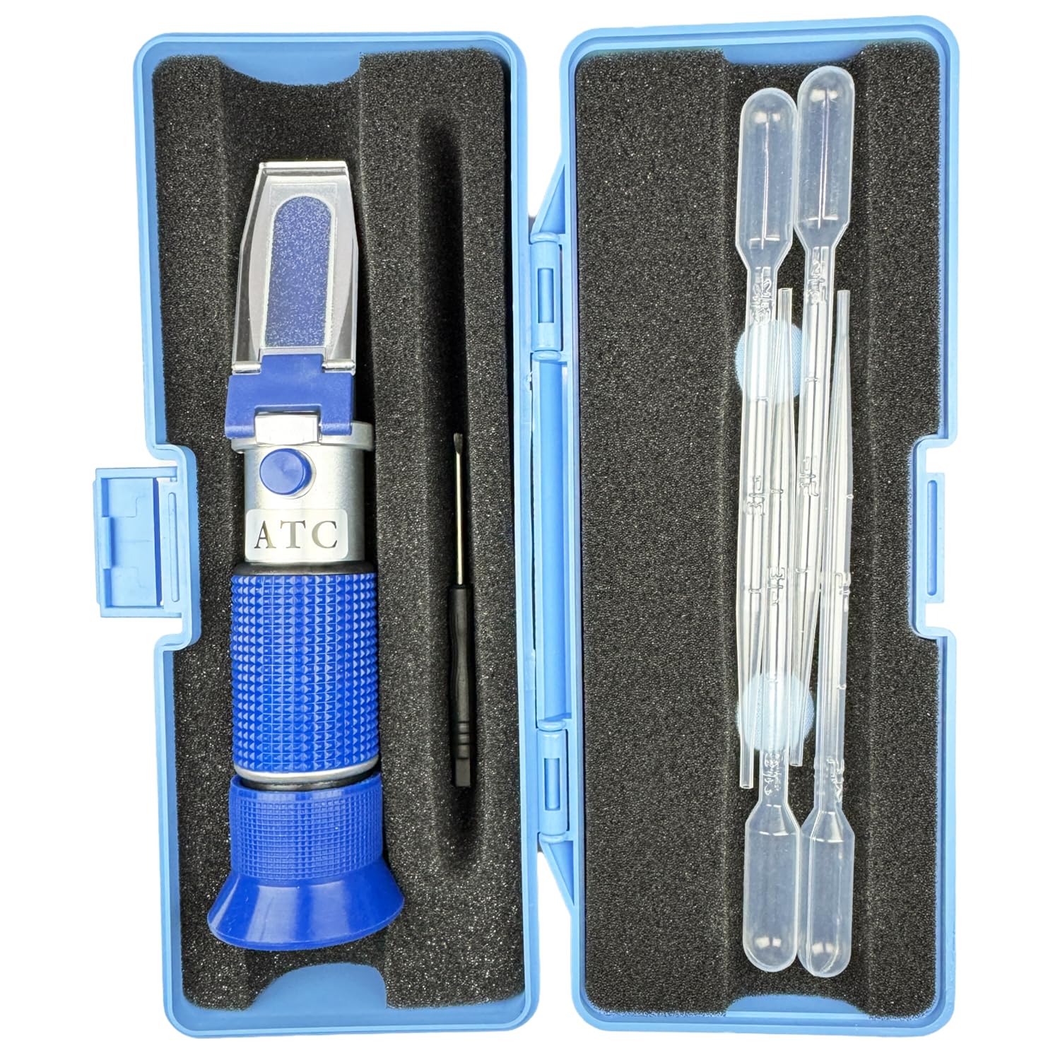 NEEBETEK 5-in-1 DEF Antifreeze Refractometer with ATC,Coolant Tester - Ideal for Automotive, DIY, and Industrial Use, Freezing Point Meter,Battery Acid Hydrometer,Automotive Urea