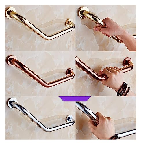 BKBXRSYR Grab Bars Grab Bar Shower Grab Rail Toilet Handrail Shower Safety Handle for Bathtub Toilet Bathroom Kitchen Stairway Handrail Applicable to Living Alone-Rosegold-B(Golden,Animal Horse)