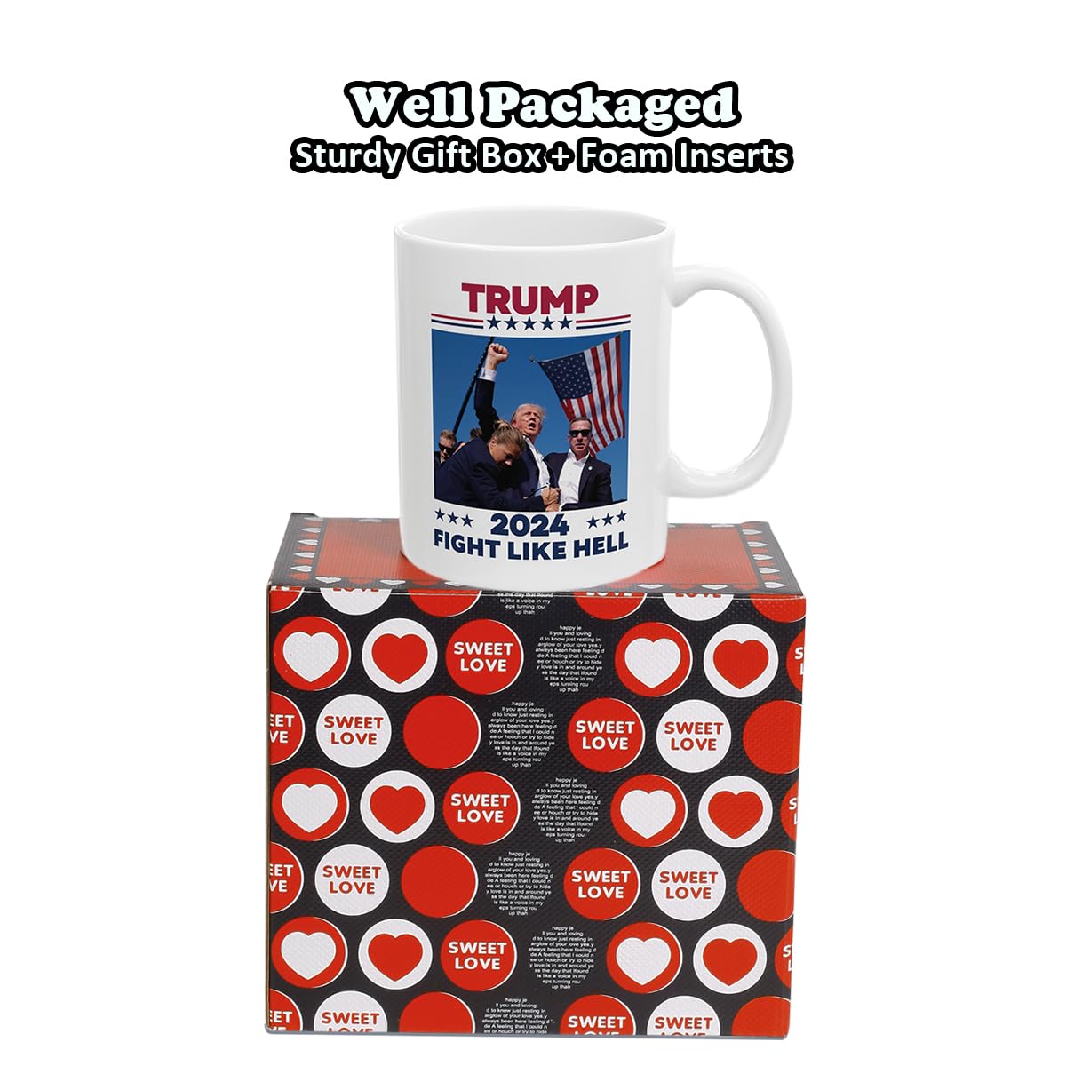 Trump Shot Mug Merchandise White Elephant Gifts Coffee Mug 2024 Assassination Shooting Ear Fight Fist (Shot Mug Blue)