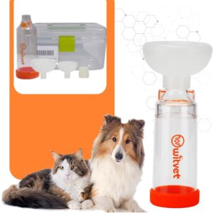 ryxor inhaler spacer for cats, includes 3 masks, ideal pet nebulizer for asthma inhaler for dogs, cat inhaler mask for easy breathing