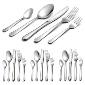 senadore silverware set - set of 20 - premium stainless steel dining table set for 4 - mirror finish and dishwasher safe - cutlery set for casual and formal occasions (casual luxury)