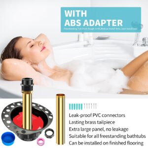 Freestanding Tub Drain Rough-in Kit,Bathtub Drain Kit with Brass Tail Pipe and ABS Plastic Adapter, compatible with all freestanding bathtubs,Floor Mounted Bathtub and Copper Bathtub