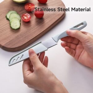 20 pieces Paring knife, Paring Knives Ultra Sharp Vegetable and Fruit Knife with Sheath Cover, Rust Proof Stain Resistant Steel Small Kitchen Knife, include 10PCS Peeling Knives and 10PCS Knife Sheath