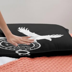 Denorn Bedding Sheet Bed Sets- Viking Norse Mythology Rune Odin Ravens wicca Soft 3-Pieces Duvet Cover Set 1 Comforter Cover & 2 Pillowcases Queen(90"×90")