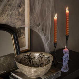 Finymk Halloween Candle, Halloween Skeleton Candle Scary Halloween Home Decor 100% Natural Material Big Skull Candle Use for Home Halloween Party Room Table Decoration