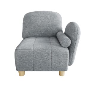 llappuil modular combination sofa side seater, combination sofa belly teddy sofa accessory, carton a (grey)