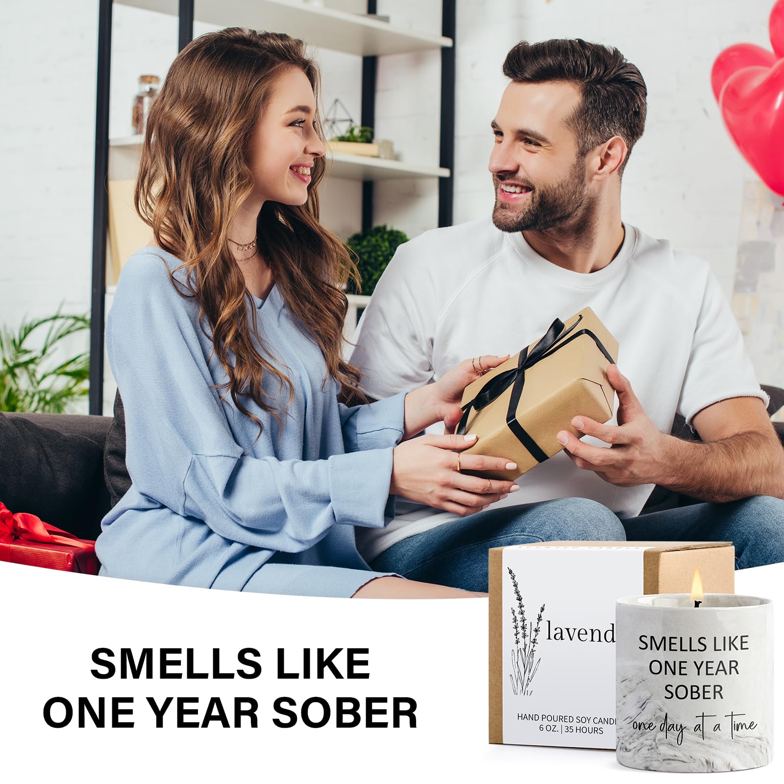 Sobriety Gifts for Women Men, Sober Candle Best Sobriety Gifts, Sober Gifts for Women Men, Sobriety Anniversary Recovery Gifts, Sober Anniversary 1 Year Sober Gifts