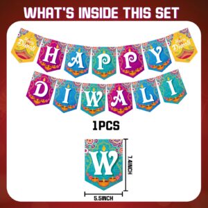 Diwali Decorations,Happy Diwali Banner with Diwali Hanging Swirls Decorations for Indian Diwali Festival Party Decoration Kit for Home.