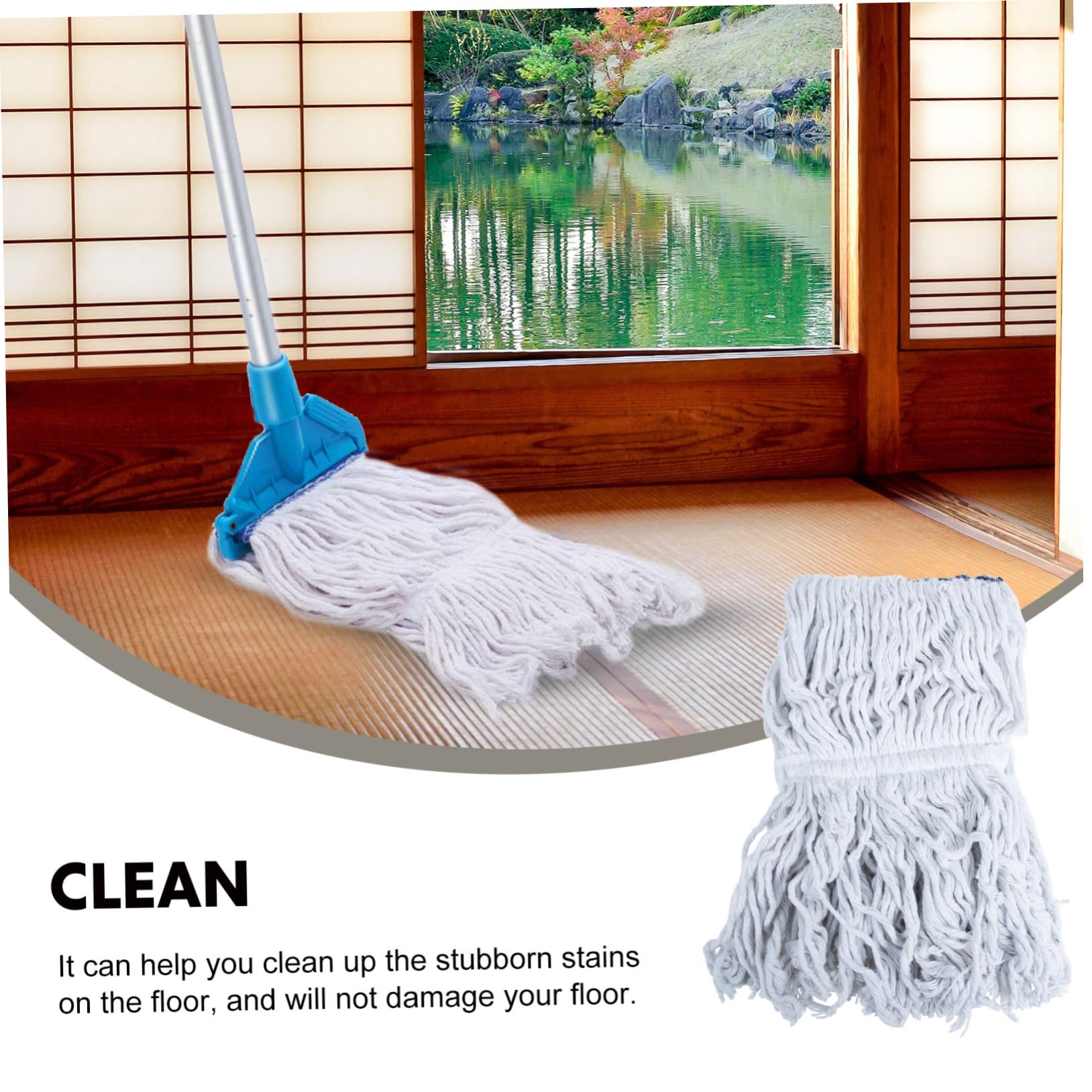 Beavorty 2pcs Replaceable Mop Head Mops Mop Accessories Trapeadores para Limpiar Piso Floor Mop Trapeadores Con Cubeta Industrial Mop Heavy Duty Mop Sponge Mop Plastic