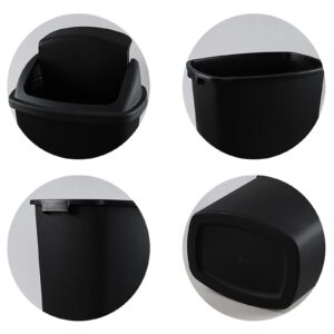 EudokkyNA 4 Pack 18.5 Gallons Large Garbage Bin with Lid, Black Swing Top Trash Can