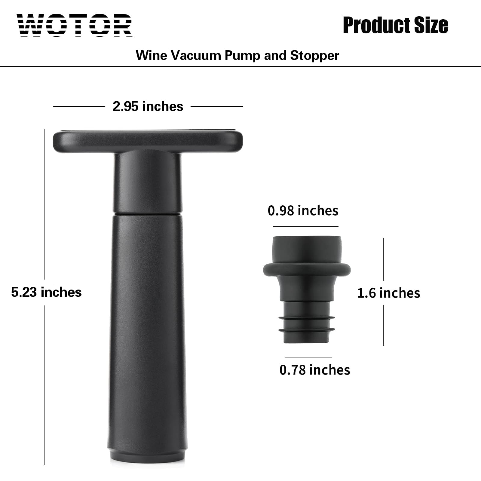 WOTOR Wine Saver Vacuum Pump with 20 Stoppers, Wine Stopper, Wine Preserver, Reusable Bottle Sealer Keeps Wine Fresh