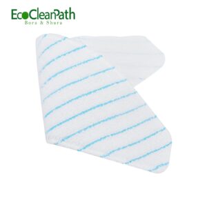 ecocleanpath 12pcs Disposable Mopping Pads for Compatible with T8/T8+/T8 AIVI, N8/N8 Pro/N8 Pro+, T9/T9+, Oscillating Mop, Microfiber, Washable, Blue Stripes