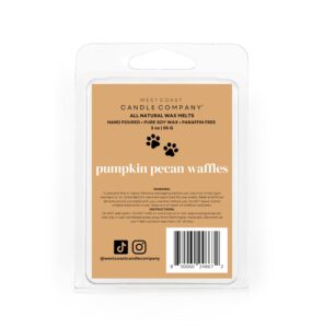 pet friendly wax melts | pet safe wax melts | all natural dog safe wax melts | non-toxic wax melts | pet odor eliminator | pure soy wax melts | veterinarian approved (pumpkin pecan waffles)