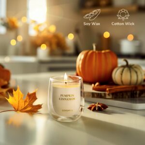 Goodpick Pumpkin Cinnamon Candles, Fall Candle, Aromatherapy Scented Candle, Soy Candle, Candles for Home Scented, Gifts for Women, Her, Mom, Birthday Gifts, Housewarming Gifts, 7 oz 45 Hours Burn