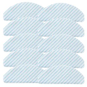 ecocleanpath 12pcs disposable mopping pads for compatible with t8/t8+/t8 aivi, n8/n8 pro/n8 pro+, t9/t9+, oscillating mop, microfiber, washable, blue stripes