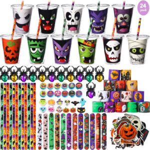 tioncy 218 pcs halloween trick or treat party favors halloween stationery set trick or treat gifts bulk with cups halloween goody bag fillers for halloween party prizes trick or treat party supplies