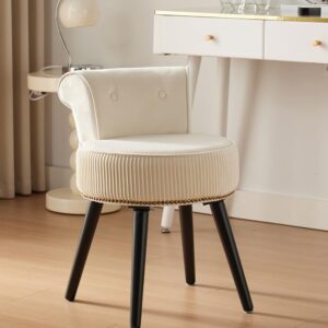 yyw home vanity stool with back - vanity chair with back small chair for vanity makeup vanity chair velvet vanity stool chair tufted accent chairs makeup chair for vanity for women girls and kids