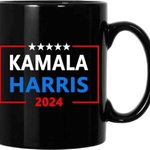 Lymhy Kamala Harris 2024 President Vote Campaign Mug Ceramic Cup Gift Coffee Cup Double-sided Design