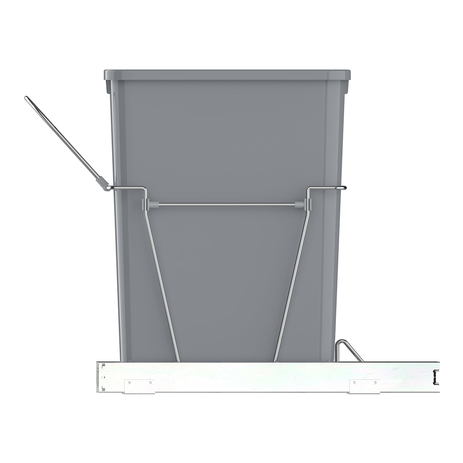 Single Pullout Trash Can for Under Kitchen Cabinets Include Single 35QT Trash Bin Doesn't Include Door Fittings, Bottom-Mount Recycling Bin