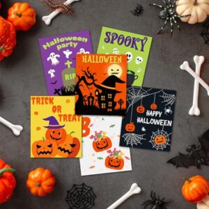 NEBURORA 30 Pack Halloween Greeting Cards with Envelopes and Stickers for Halloween Party Favors Gifts Goodie Bag Fillers