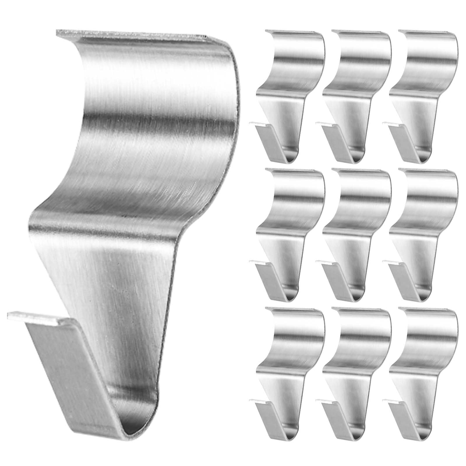 10pcs Siding Hooks for Hanging Outdoor, Stainless Steel No Hole Needed Siding Clips to Hang Things, Vinyl Heavy Duty Command Hooks, Siding Hanger for Lights Garlands Signs