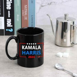 Lymhy Kamala Harris 2024 President Vote Campaign Mug Ceramic Cup Gift Coffee Cup Double-sided Design