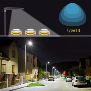 HYPAILUSLED 100W 120W 150W Power Switchable LED Parking Lot Light 3000K 4000K 5000K CCT Selectable Outdoor Commercial Street Area Lighting Fixtures Type 3 Bronze 100-277V (DM2 Bracket for Round Pole)