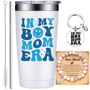 grifarny boy mom gifts for new mom - mothers day gifts for boy mom, pregnant mom, expecting mom, mom to be, mommy to be - in my boy mom era tumbler mug 20 oz