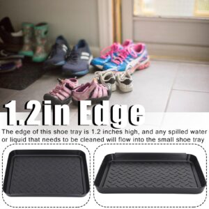 lvifloae Small Boot Tray Entryway Indoor Shoe Mat Tray Wet Rubber Boot Tray For Floor Protection Home Office Hotel Outdoor Or Indoor 13.78 x 10.83 x 1.18in