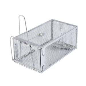 Generic Rat Trap, Mouse Traps, Chipmunk Trap, Live Rat Traps, Humane Mouse Chipmunk Cage Traps (Silver), LZ 072202