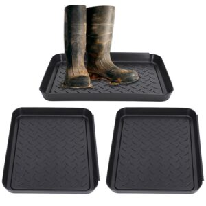 lvifloae small boot tray entryway indoor shoe mat tray wet rubber boot tray for floor protection home office hotel outdoor or indoor 13.78 x 10.83 x 1.18in