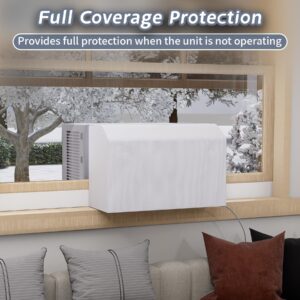 Flamorrow U-Shaped Window Air Conditioner Indoor Cover with Storage Bag, Indoor Full Cover for U-Shaped Window AC Unit, Windproof Design Protective Indoor Cover for Indoor AC Unit, Block Draft & Dust